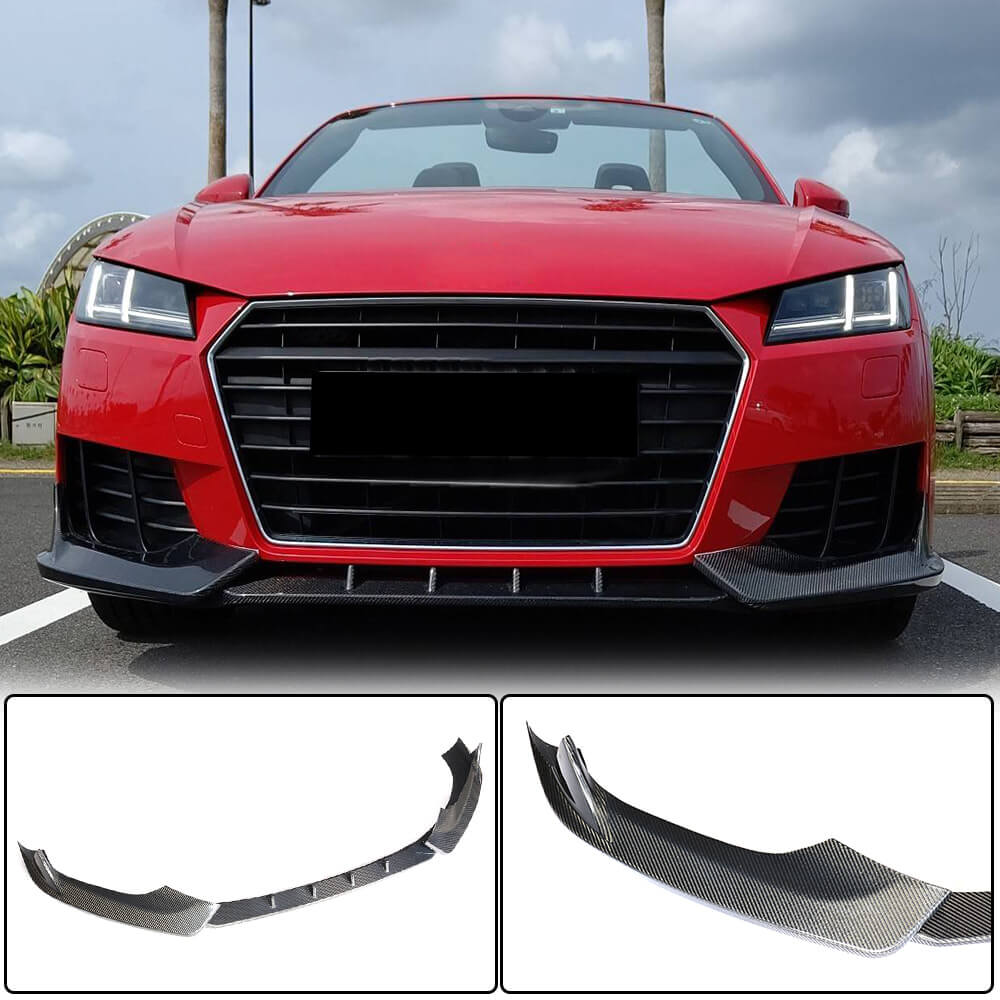 Audi TT MK 3 8S (Quattro) Base 2015-2019 Front Bumper Lip Carbon Fiber ...