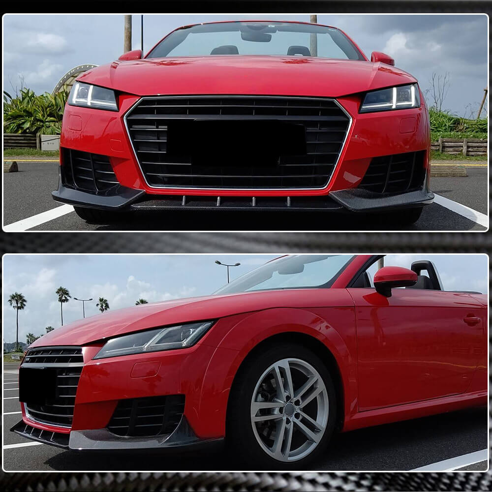 Audi TT MK3 Carbon Fiber Front Lip Spoiler Splitter | Exterior Mods