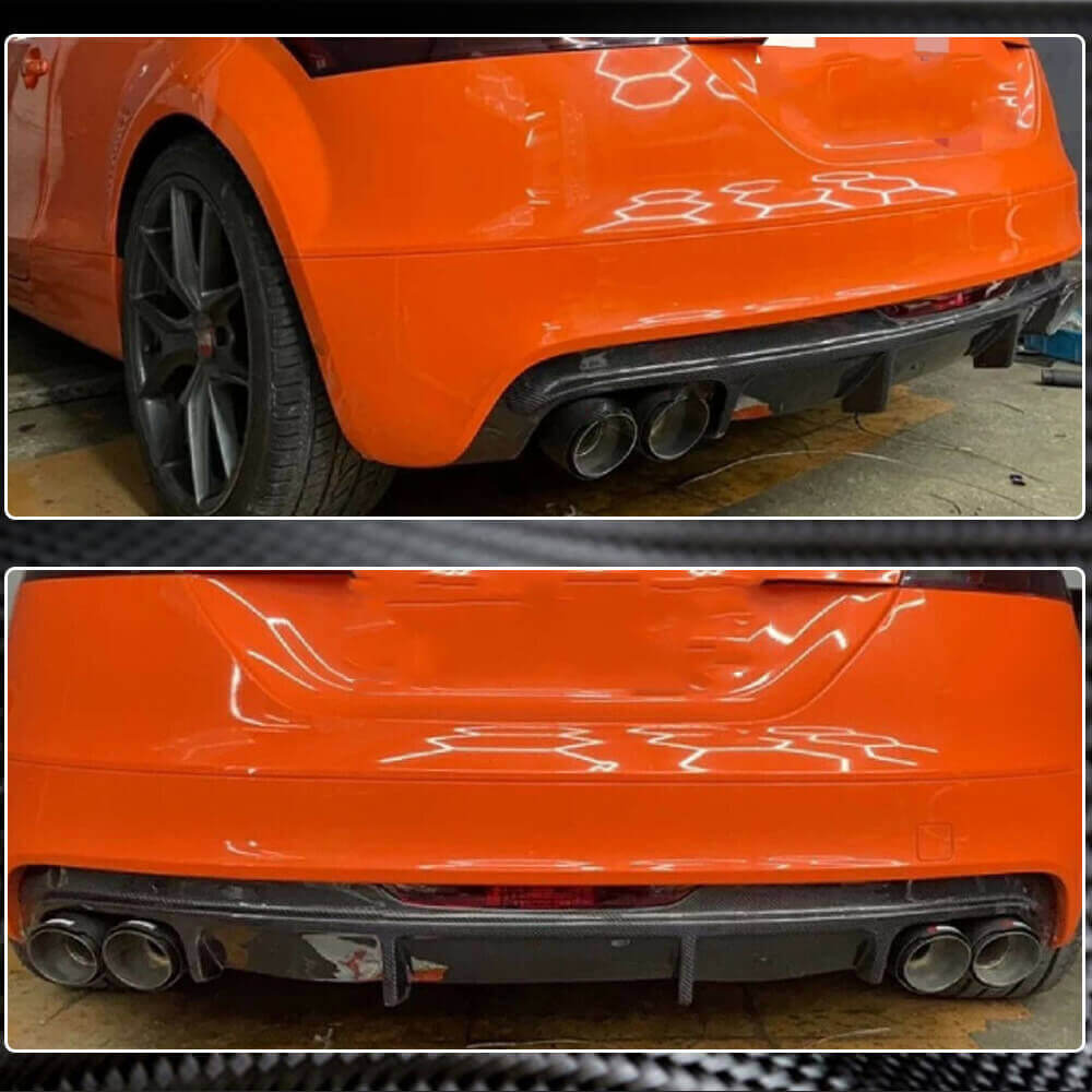 Audi TT/TTS (MK2/8J) Carbon Fiber Rear Bumper Diffuser Valance Lip