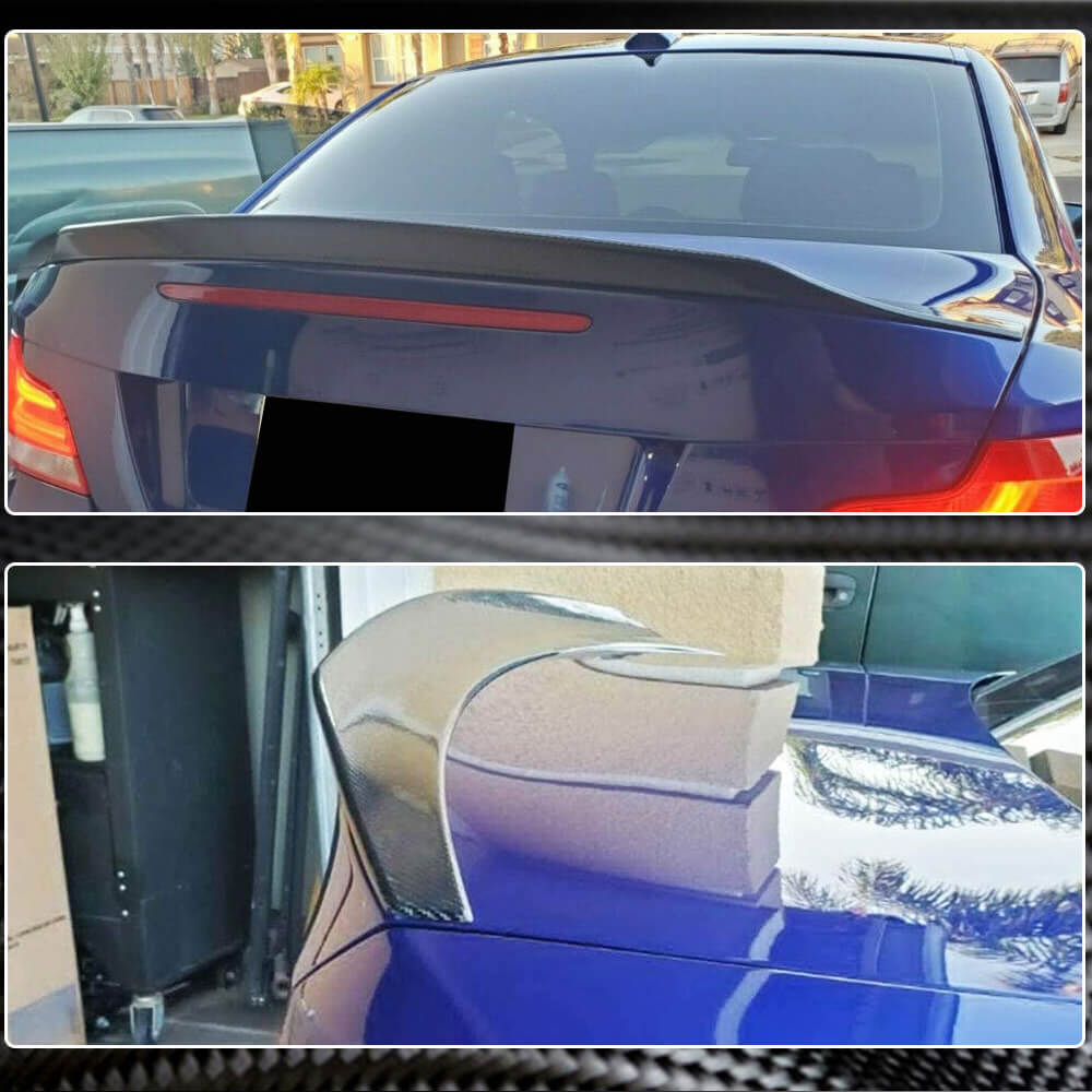 BMW 1 Series E82 Carbon Fiber Rear Trunk Spoiler Wing | Exterior Mods