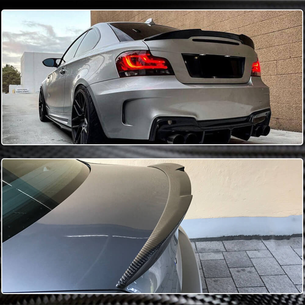 BMW 1 Series E82 M4 Style Carbon Fiber Rear Trunk Spoiler Wing Lip ...