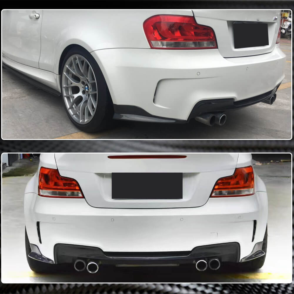 Top BMW E82 1M Carbon Fiber Rear Bumper Splitter-Factory Outlet