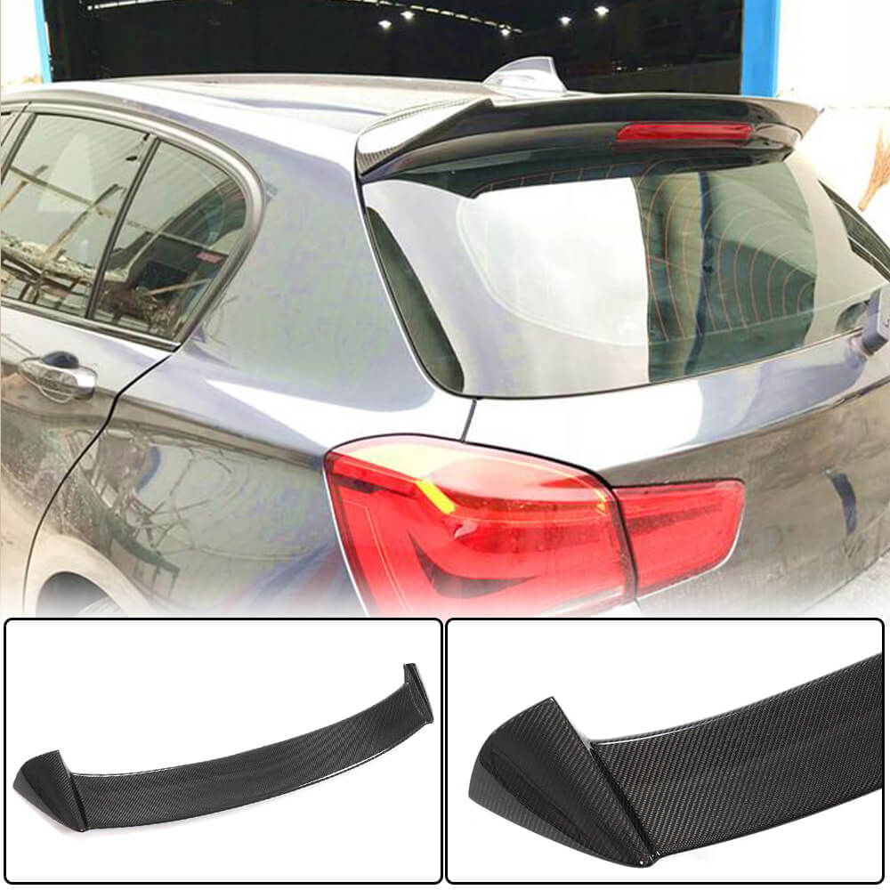 BMW F20 F21 1 Series Carbon Fiber Rear Roof Spoiler & Window Wing Lip ...