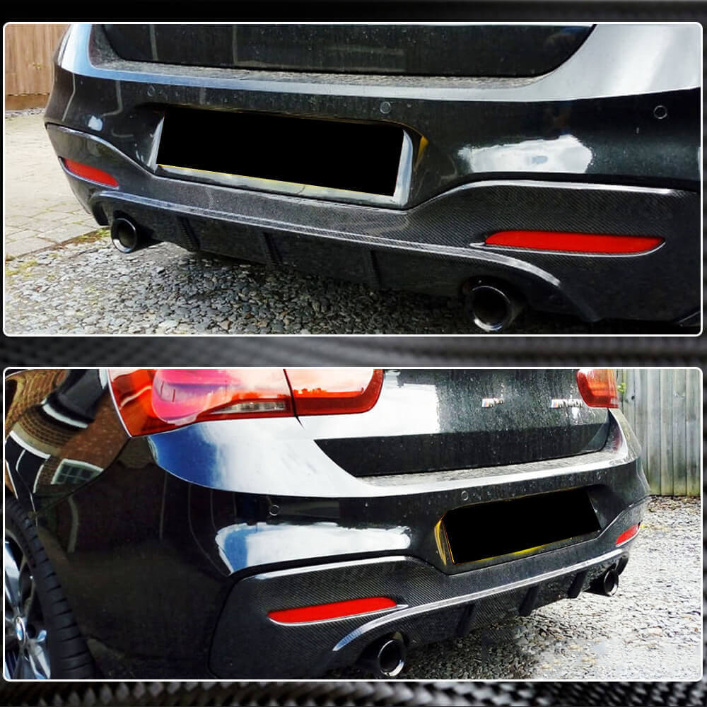BMW 1 Series F20 F21 M135i M140i Carbon Fiber Rear Bumper Diffuser Lip