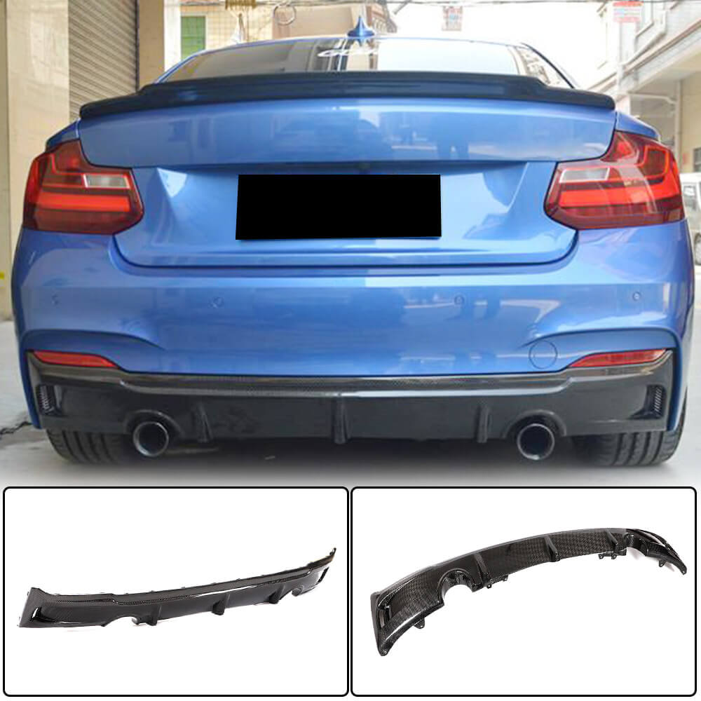 BMW F22 F23 M235i M240i Carbon Fiber Rear Diffuser Lip | Exterior Mods