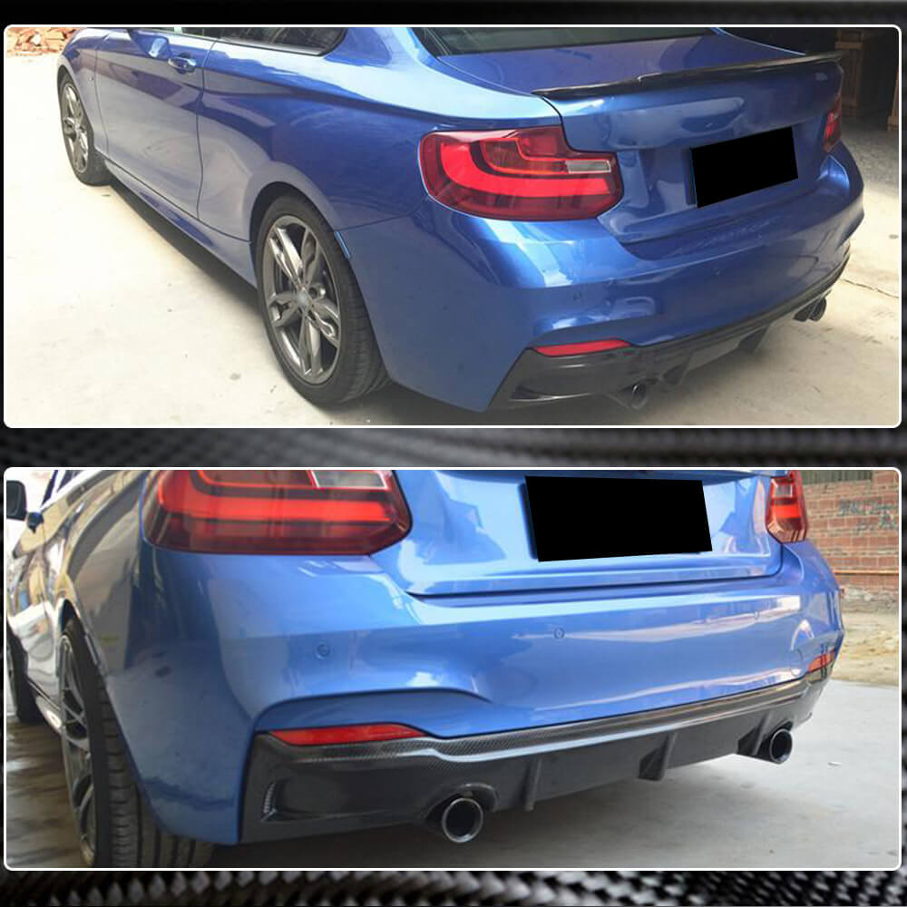 BMW F22 F23 M235i M240i Carbon Fiber Rear Diffuser Lip | Exterior Mods