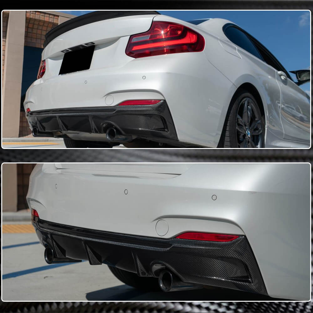 BMW F22 F23 M235i M240i Carbon Fiber Rear Diffuser Lip | Exterior Mods