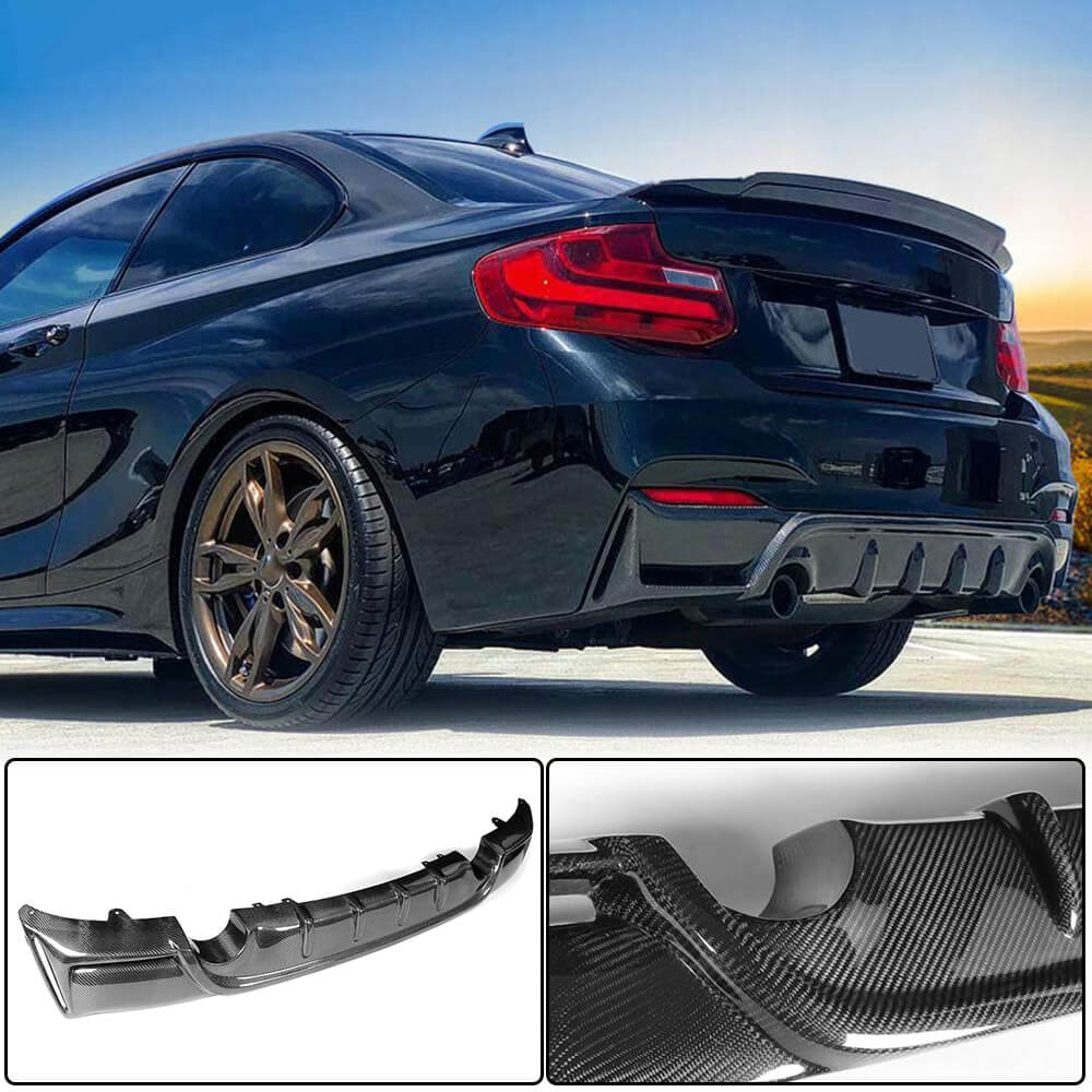 BMW F22 F23 M235i M240i Carbon Fiber Rear Diffuser Lip | Exterior Mods ...