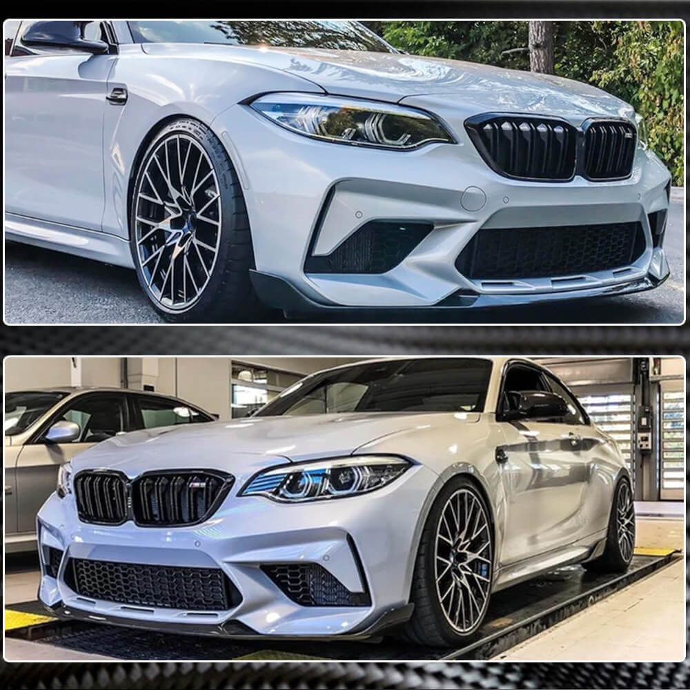 BMW F87 M2 Competition M2C MP Style Carbon Fiber Front Lip Spoiler ...