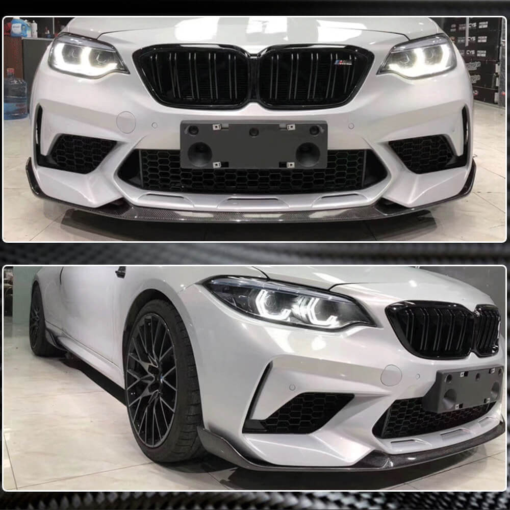 BMW F87 M2 Competition M2C MP Style Carbon Fiber Front Lip Spoiler ...