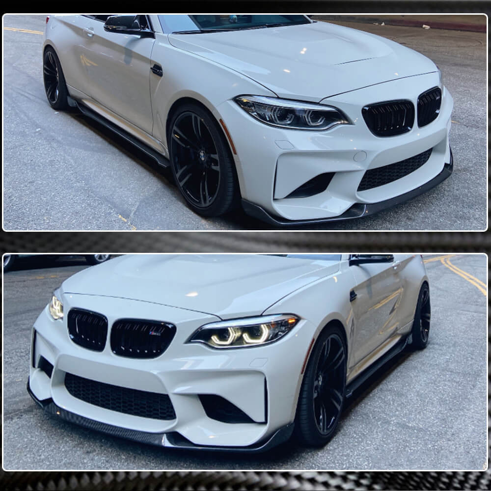 BMW F87 M2 Competition M2C Carbon Fiber Front Bumper Lip Spoiler
