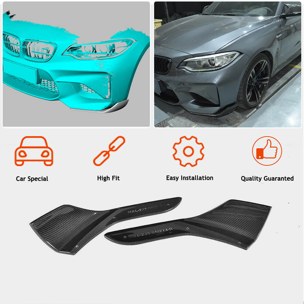 BMW F87 M2 Carbon Fiber Front Bumper Splitters