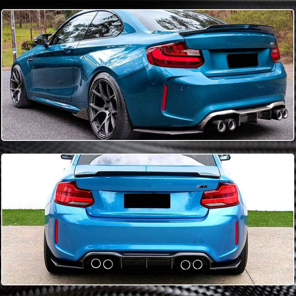 BMW F87 M2 M2C Carbon Fiber Rear Bumper Diffuser Lip | Exterior Mods