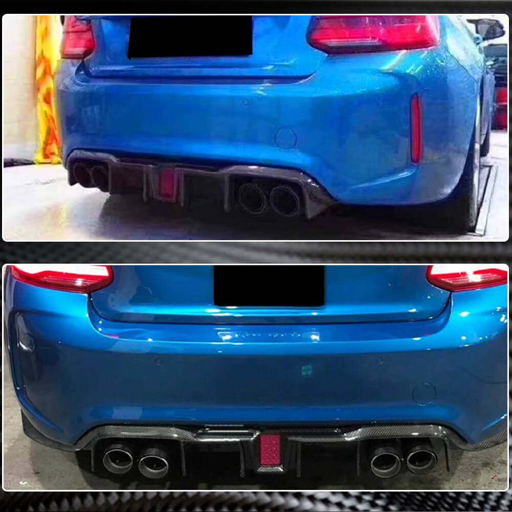 BMW F87 M2 M2C Carbon fiber Rear Diffuser Splitters | Exterior Mods
