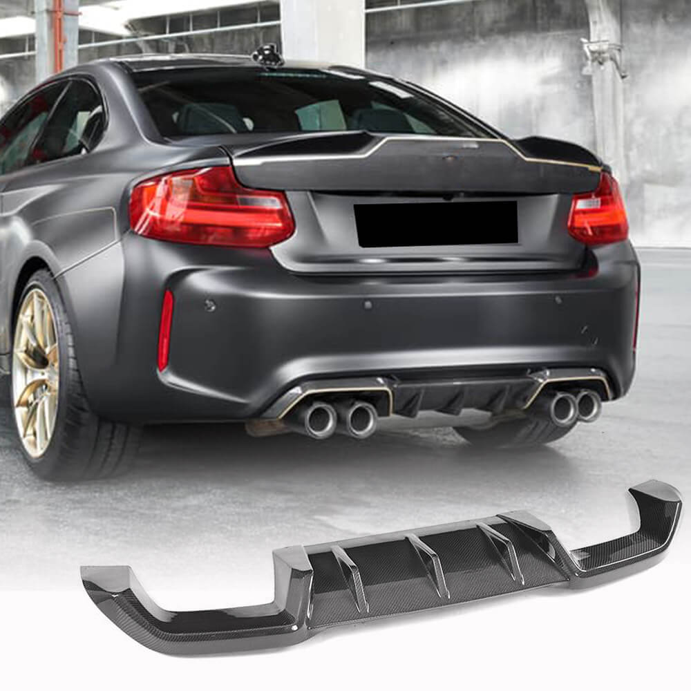 BMW F87 M2/Comp Performance Carbon Fiber Rear Diffuser Valance Lip ...