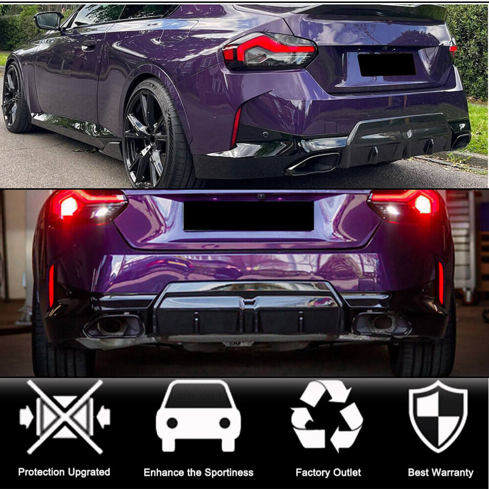 BMW G42 220i 230i M Sport M240i Carbon Fiber Rear Bumper Diffuser