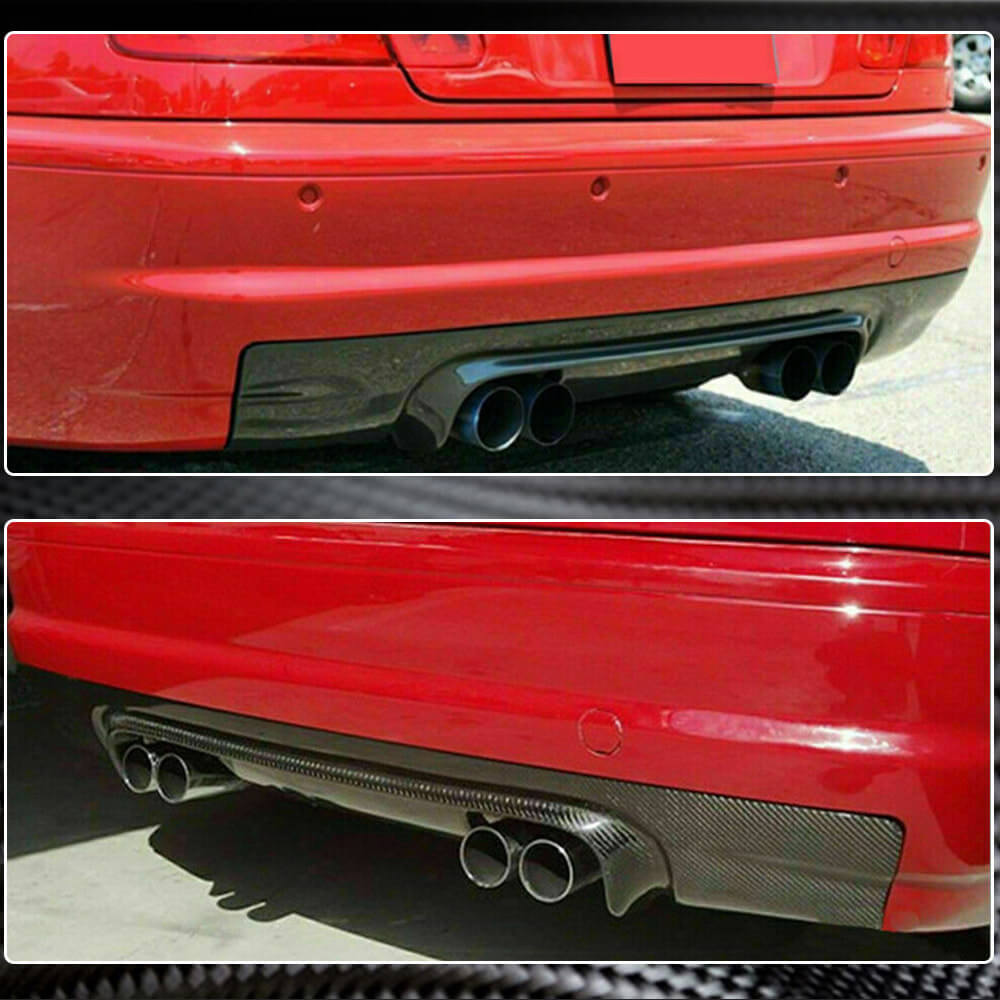 BMW E46 M3 Carbon Fiber Rear Diffuser Valance Lip | Exterior Retrofit ...