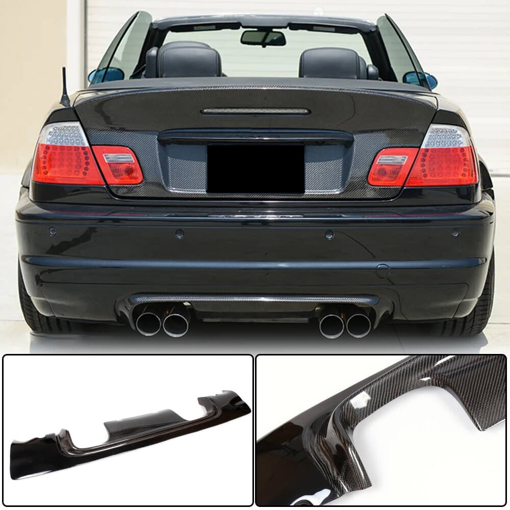BMW E46 M3 Half Carbon Fiber Rear Diffuser Lip