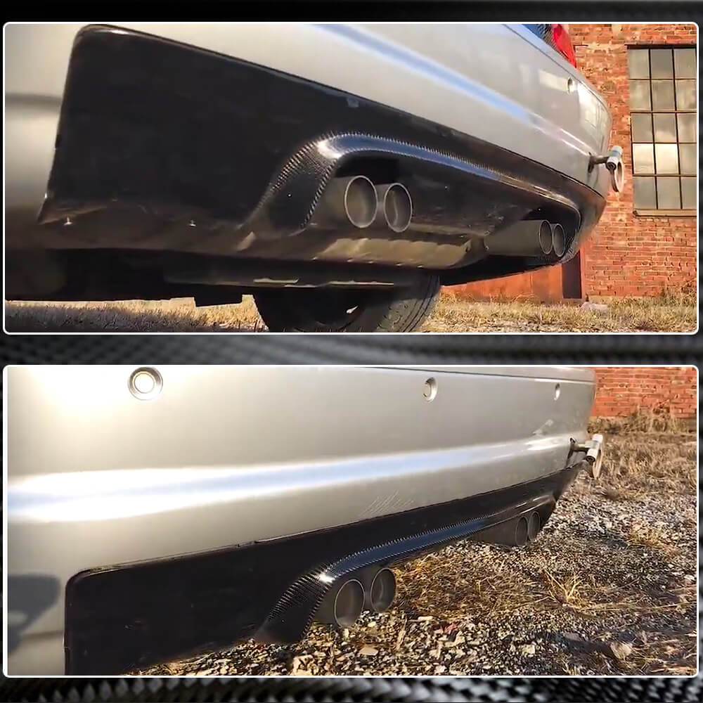 BMW E46 M3 Half Carbon Fiber Rear Diffuser Valance Lip | Exterior Mods