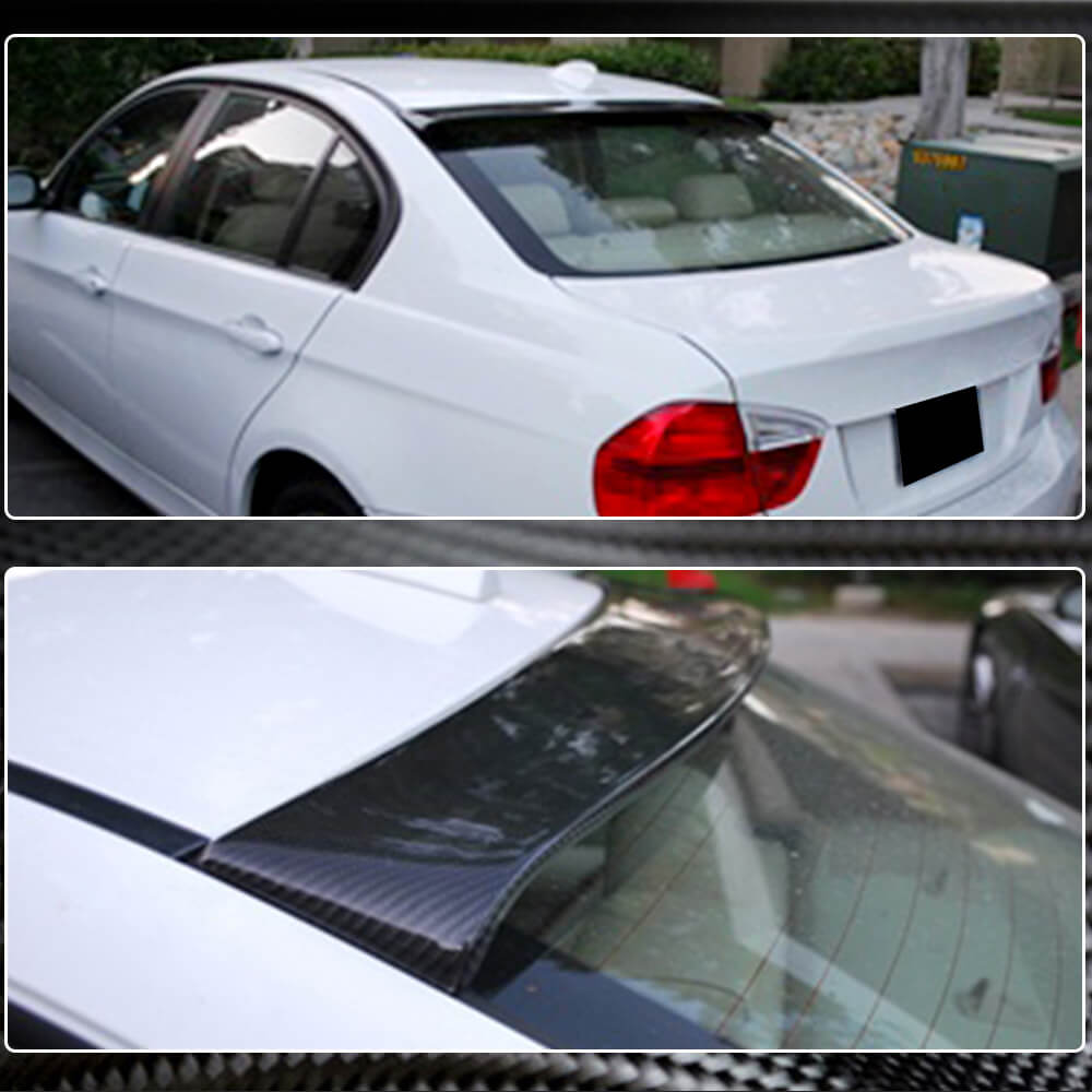 BMW E90 M3 Carbon Fiber Rear Roof Window Spoiler Wing | Exterior Mods ...