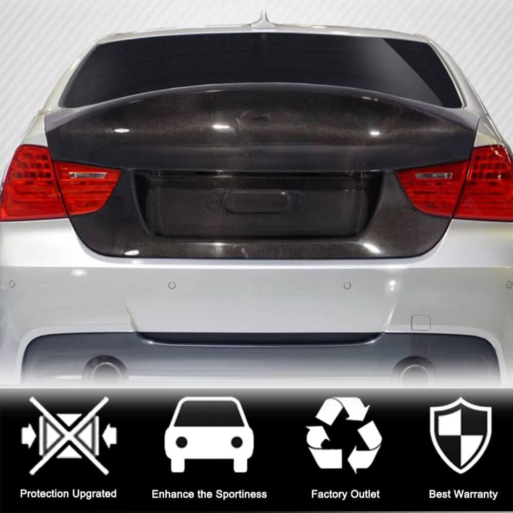 BMW E90 M3 Carbon Fiber Trunk Lid Cover Accessories