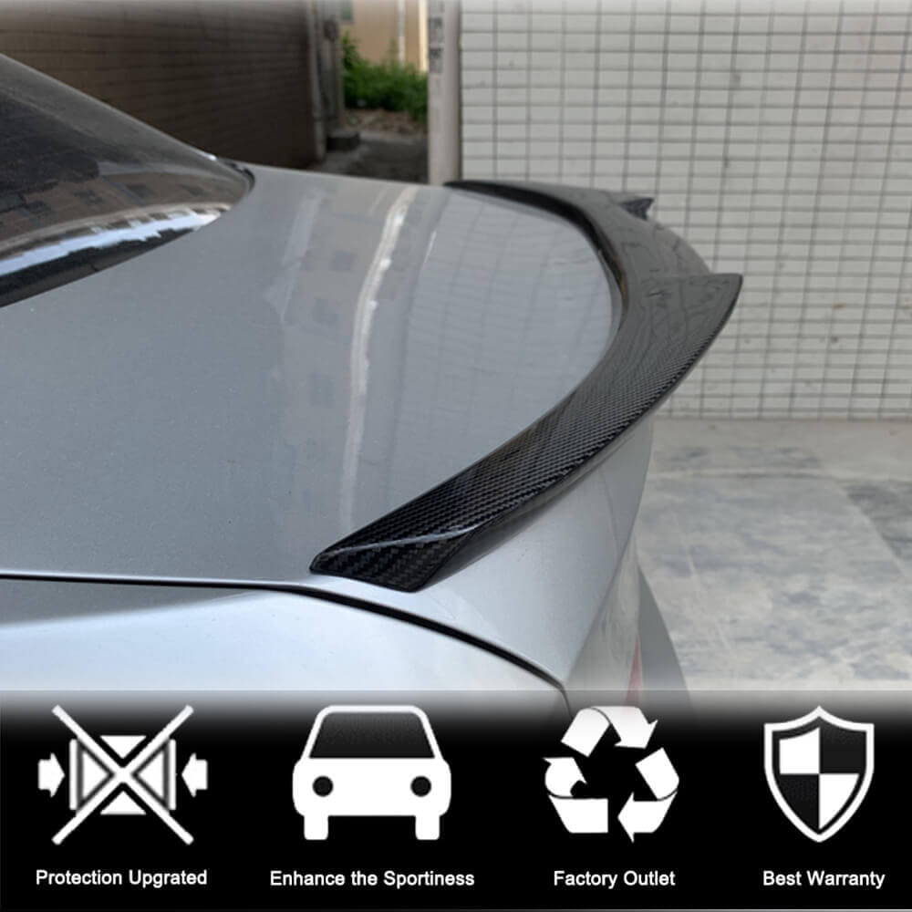 BMW 3 Series E90 M3 325i 328i Carbon Fiber Rear Trunk Spoiler Wing Lip ...