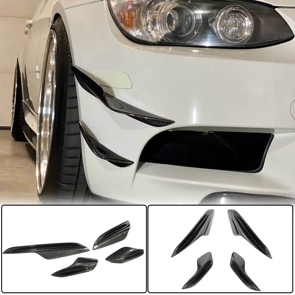 BMW E90 E92 E93 M3 Carbon Fiber Front Bumper Air Fender Vent Fins ...