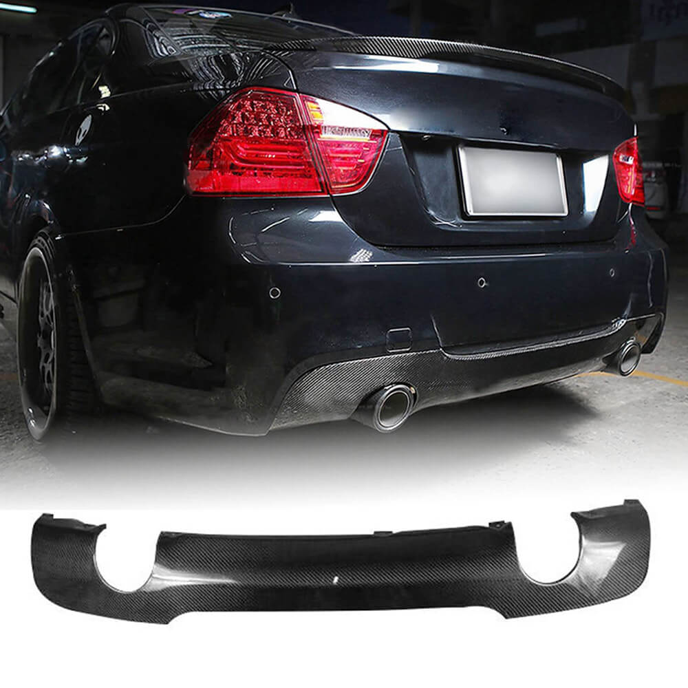 Get BMW E90 M Sport Rear Bumper Diffuser | Carbon Fiber Parts for BMW ...