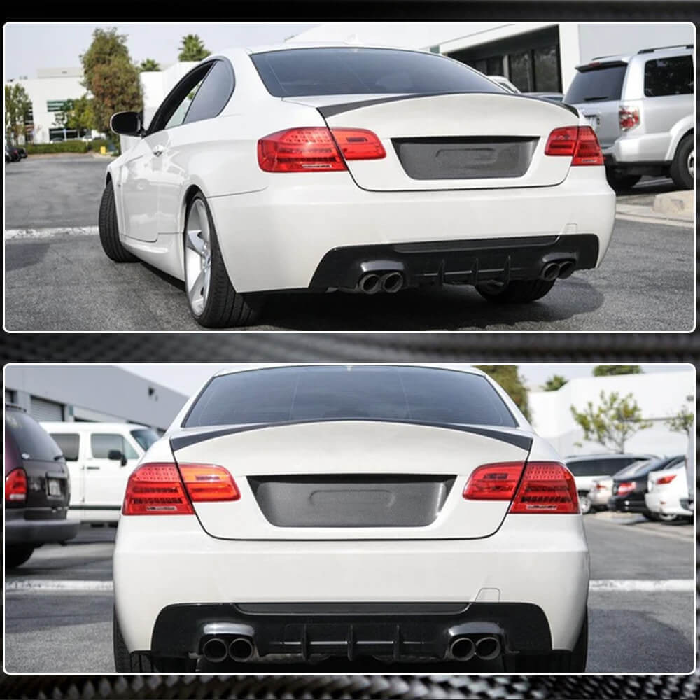 BMW 3 Series E92 E93 M Tech Carbon Fiber Rear Diffuser Valance Lip ...