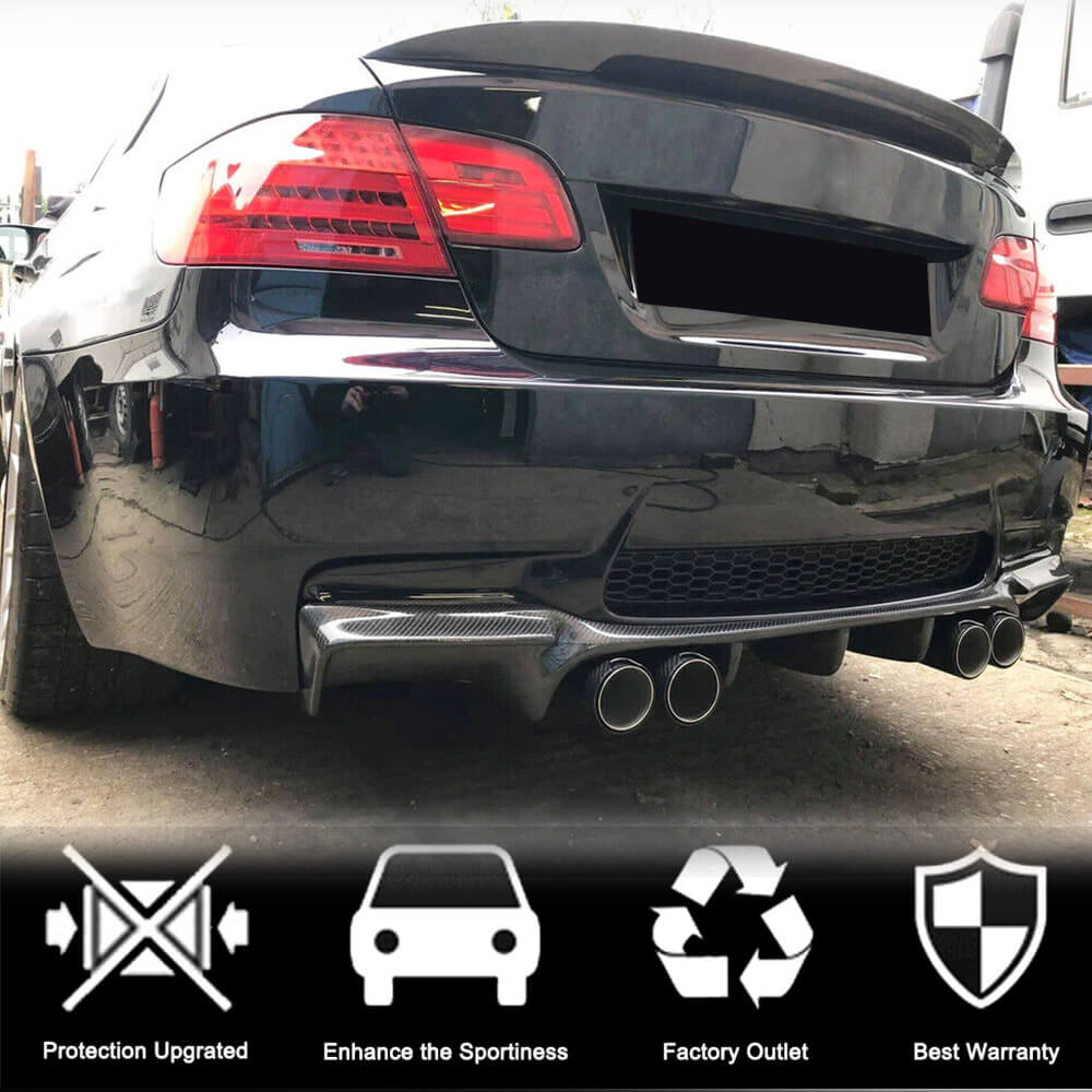 BMW E92 E93 M3 Carbon Fiber Rear Bumper Diffuser Lip | GTS-V Style ...