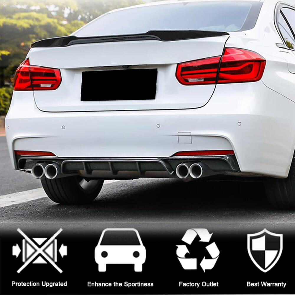 BMW F30 M Sport Carbon Fiber Rear Diffuser Lip | Exterior Accessories ...
