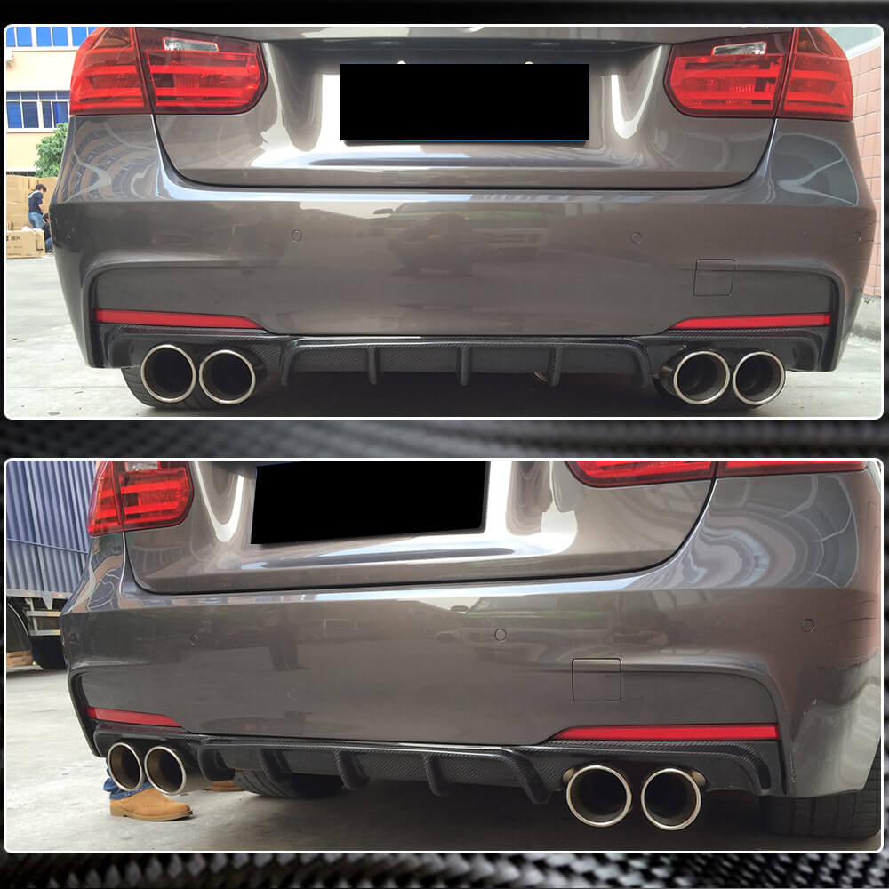 BMW F30 M Sport Carbon Fiber Rear Diffuser Lip | Exterior Accessories ...