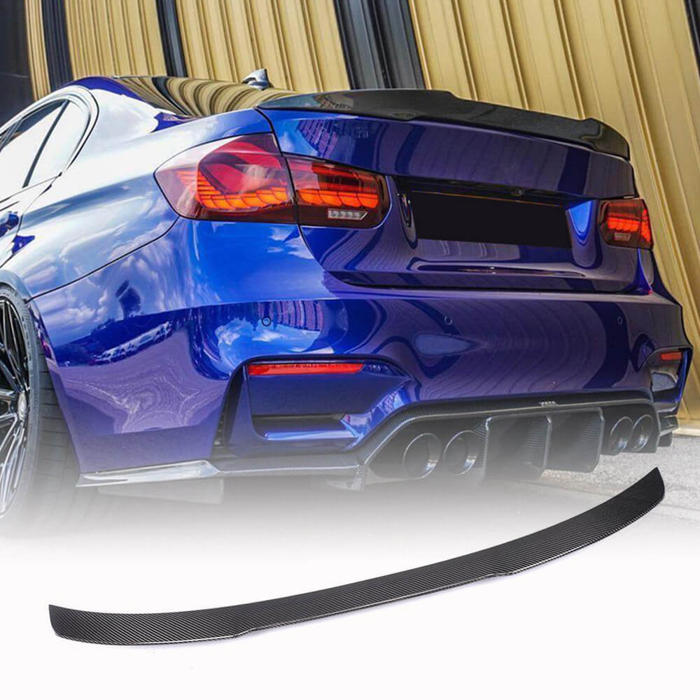 BMW F30 F80 M3 Carbon Fiber M4 Style Trunk Boot Spoiler Rear Wing Lip ...