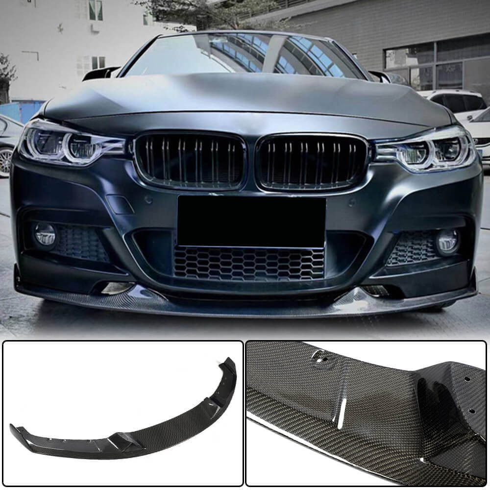 BMW F30 340i M-tech Carbon Fiber Front Lip Spoiler | Exterior Mods