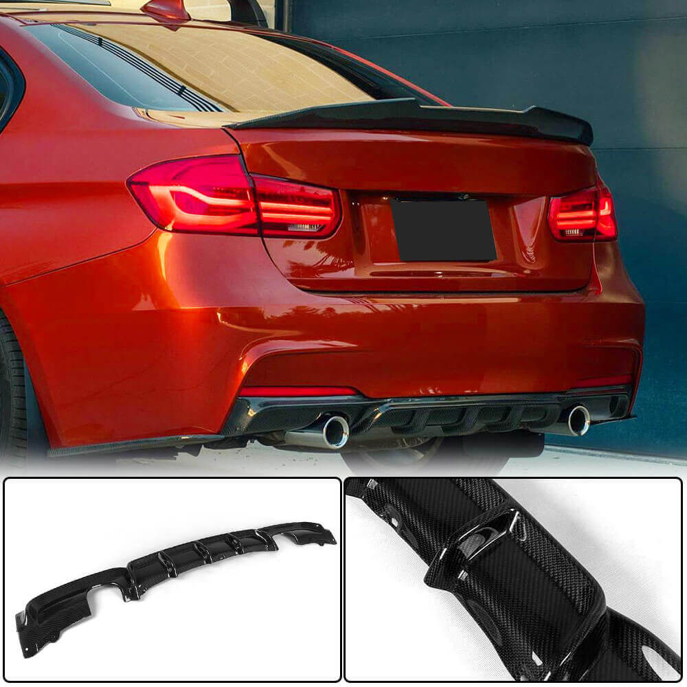 BMW F30 M Sport Carbon Fiber Rear Bumper Diffuser Lip | Exterior Mods ...