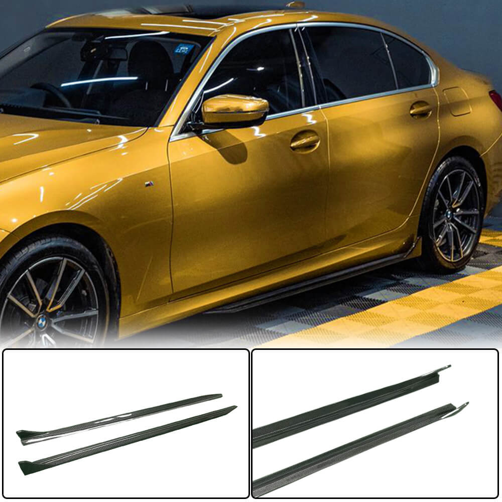 BMW G20 320i 330i M Sport M340i Carbon Fiber Side Skirts Extension Lip