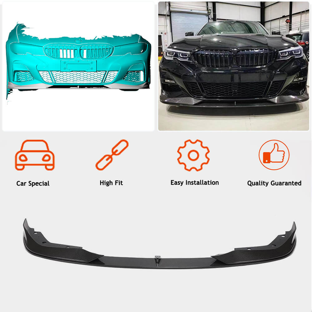 BMW G20 M Sport M340i Carbon Fiber Front Lip Spoiler | Exterior Mods ...