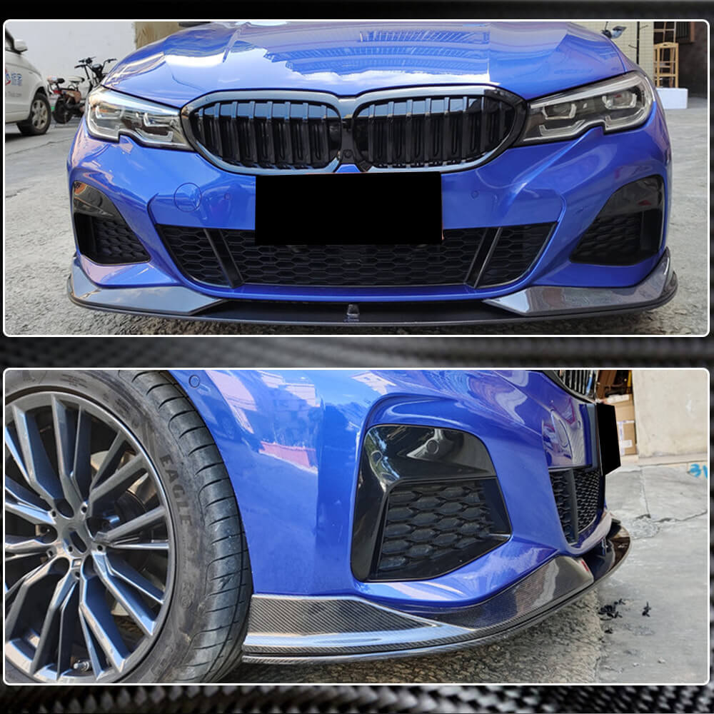 BMW G20 M Sport M340i Carbon Fiber Front Lip Spoiler | Exterior Mods ...