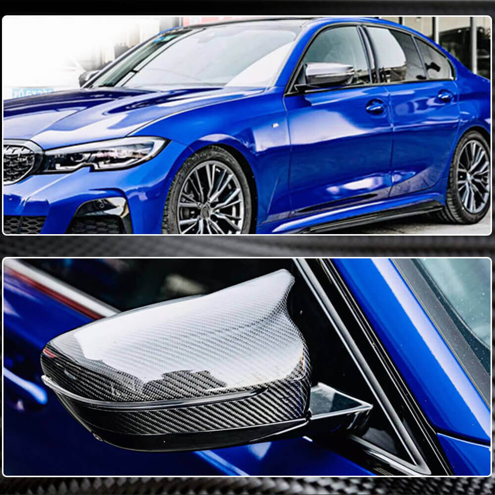 BMW G20 G21 330i Carbon Fiber Upgrade Mirror Cover Caps Replacement ...