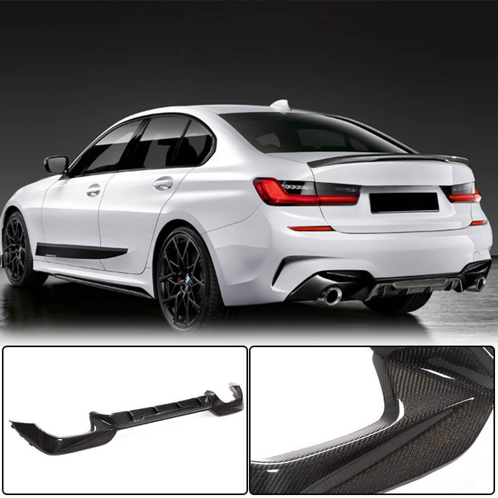 BMW G20 M340i Carbon Fiber Rear Bumper Diffuser