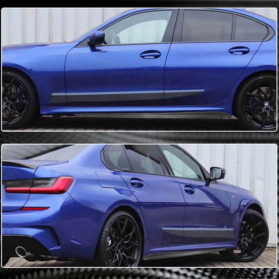 BMW G20 M Sport Carbon Fiber Side Skirts Extension Lip | Exterior Mods ...