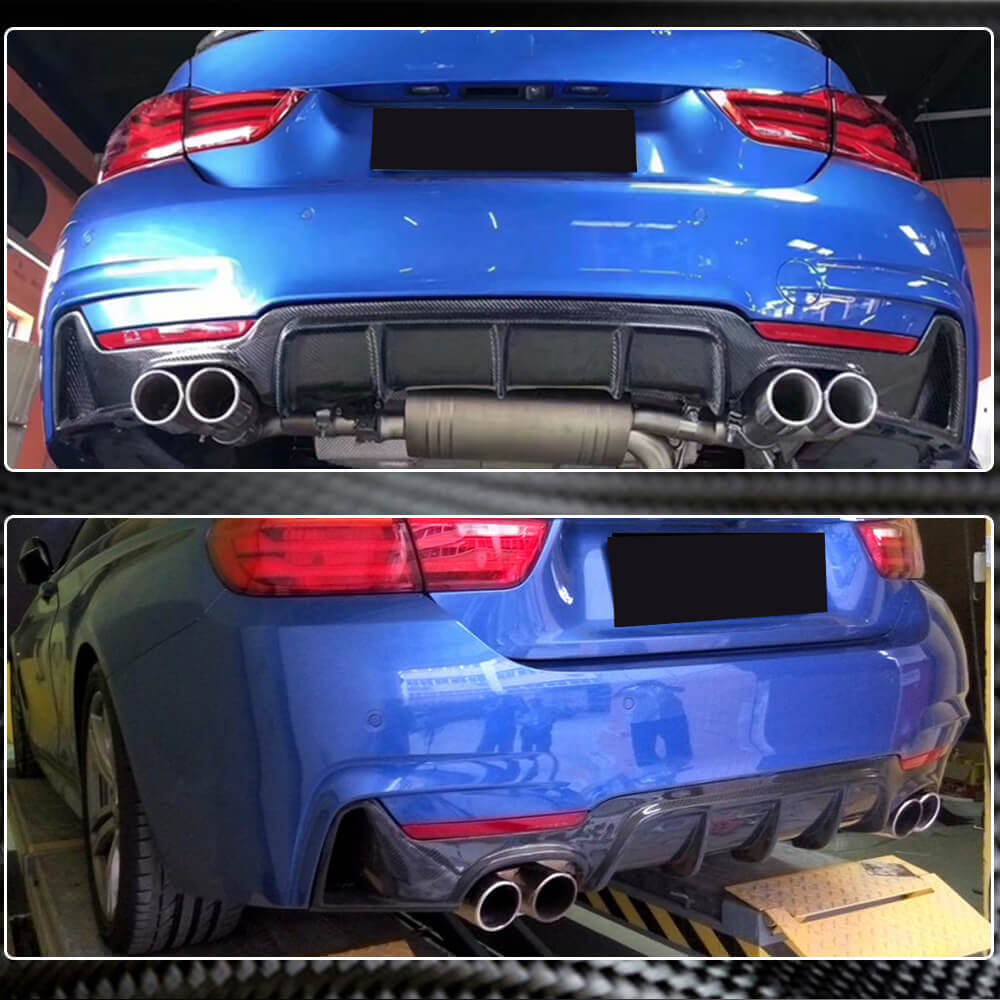 BMW F32 F33 F36 430i 440i Carbon Fiber Rear Diffuser | Exterior Mods ...
