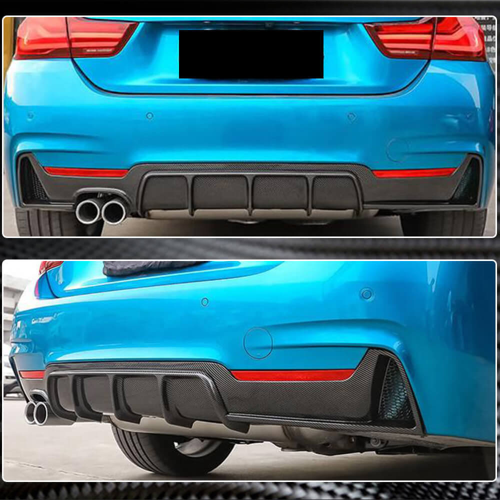 BMW F32 F33 F36 Carbon Fiber Rear Bumper Diffuser Lip | Exterior Mods