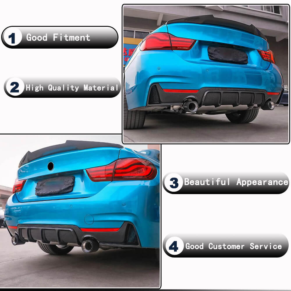 BMW F32/F33/F36 Carbon Fiber Rear Bumper Diffuser | Exterior Mods