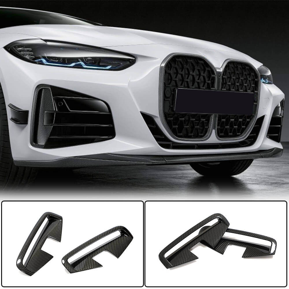 BMW G22 G23 M440i Carbon Fiber Front Bumper Air Scoop Fender Vents