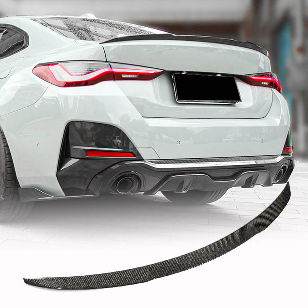 BMW 4 Series G26 i4 Carbon Fiber Trunk Boot Spoiler & Rear Wing Lip