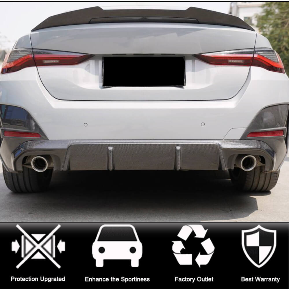 BMW 4 Series G26 420i 430i M Sport M440i Carbon Fiber Rear Bumper ...