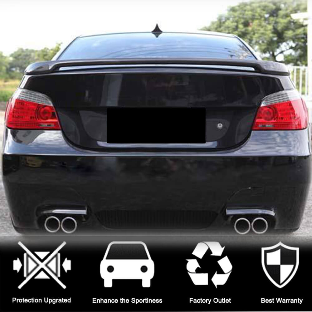 BMW 5 Series E60 M5 2004-2010 Rear Trunk Spoiler Carbon Fiber | Ahacarbon
