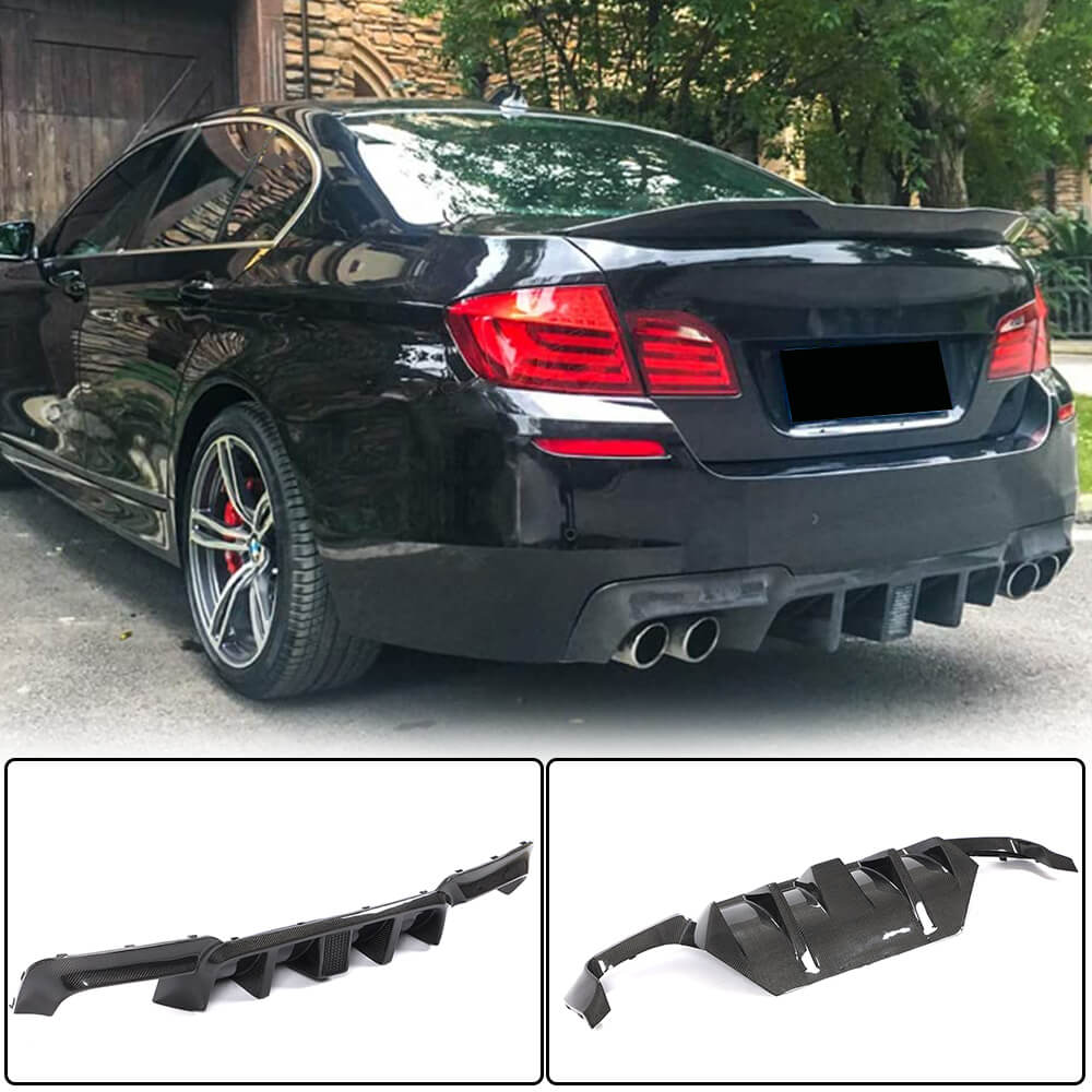 BMW F10 520i 530i 535i 550i M Sport Carbon Fiber Rear Diffuser Lip