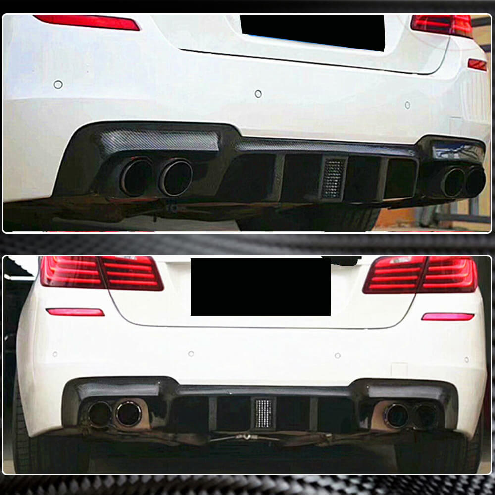 BMW F10 520i 530i 535i 550i M Sport Carbon Fiber Rear Diffuser Lip